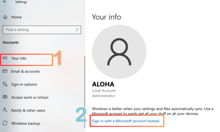 Hướng dẫn đăng xuất và đăng nhập Microsoft Account trên win 10/11 - CỬA ...